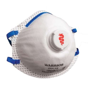 WARRIOR MOULDED MASK C/W VALVE RESPIRATOR FFP2V (10 PER BOX)