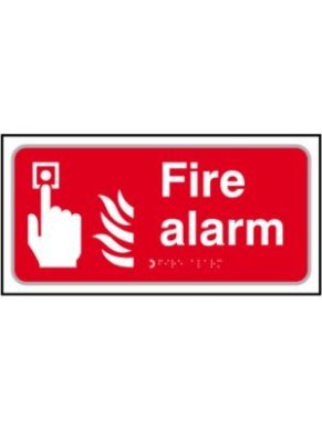 Braille Fire Alarm Sign