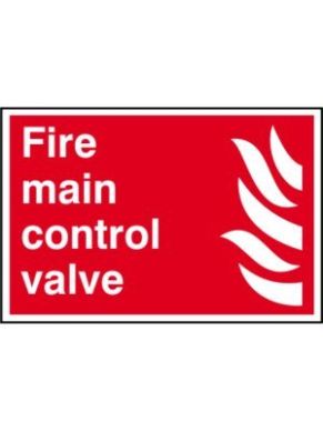 Fire Main Control Valve Sign