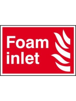 Foam Inlet Sign