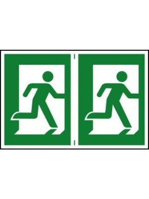 Man Running Right Signs