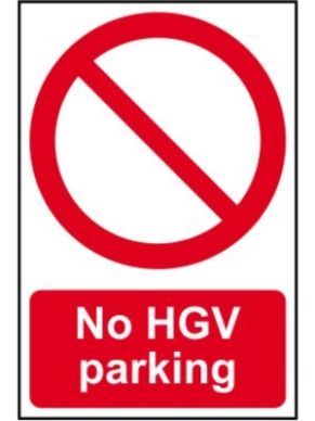 PVC No HGV Parking Sign