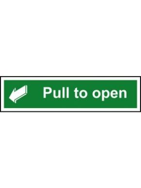 Pull To Open Sign