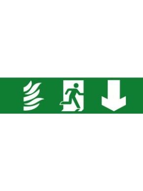 Running Man Arrow Down Sign