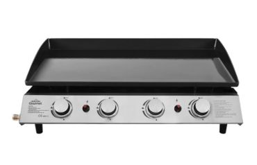 Dellonda 4 Burner 10kW Portable Gas Plancha - Stainless Steel