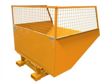 Tipping Skip with Raised Mesh Sides - Visibility-Enhanced Waste ...