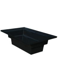 1780 Litre Large Rectangular Garden Pond - Black