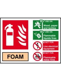 200 x 150 Foam Fire Extinguisher Sign