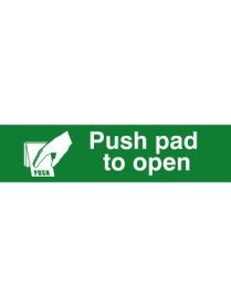 200 x 50 Push Pad To Open Sign