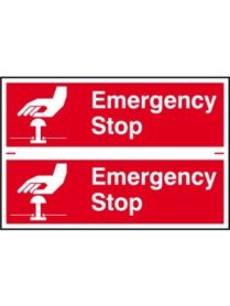 300 x 100 Emergency Stop Sign