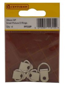 25mm NP Small Picture D Rings (Pack of 4)