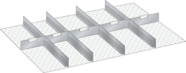 Set Slotted Partitions and Metal Dividers 54x36E