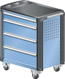 Workplace Trolleys 36x27E - Plastic Cover&Edge Protection