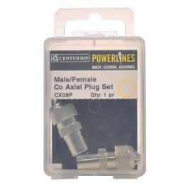 Male/Female Co Axial Plug Set
