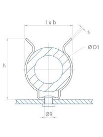 Cable Clips Screw Fixed - V Shape