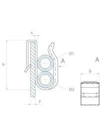 Cable Edge Clips - Double with Rolled Edge