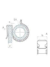 Cable Edge Clips - Single with Rolled Edge
