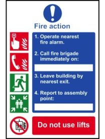 Fire Action Procedure Signs