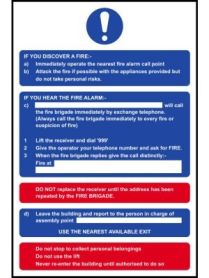 Fire Action Procedure Signs