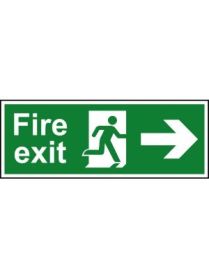 Fire Exit Man Running Arrow Right