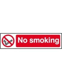 Horizontal No Smoking Sign