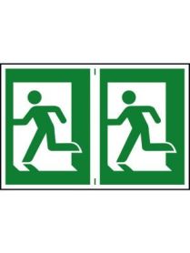Man Running Left Signs