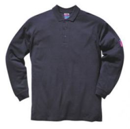 Portwest Flame-Resistant Anti-Static Long Sleeve Polo Shirt