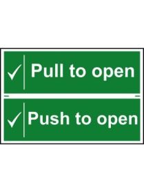 Pull to Open / Push to Open PVC Sign