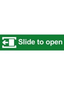 Slide To Open Left PVC Sign