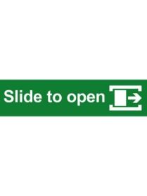 Slide To Open Right PVC Sign