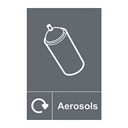 'Aerosols Recycling' Sign, Self-Adhesive Vinyl (200mm x 300mm)