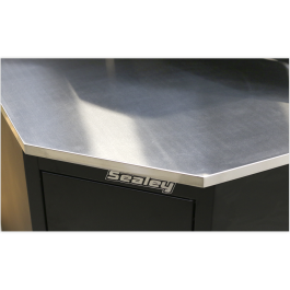 Stainless Steel Corner Worktop 930mm