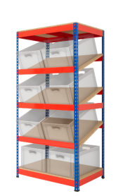 Kanban Shelving with 3x Sloping Shelves