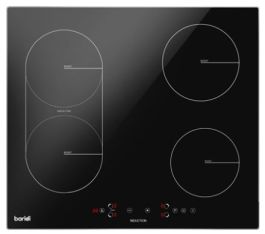 Baridi 60cm Bridge Zone Induction Hob, 4 Zones, Boost Function, 9 Power ...