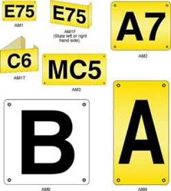Aisle and Bay Identification Markers
