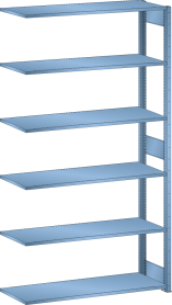 Add-On Shelf L1006 (1300x600x2500mm) - 6 Shelves Slotted (220kg)