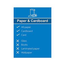 Recycling: Paper & Card : Simplified - SAV (150 x 200mm)
