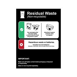 Recycling: Residual Waste : Detailed - SAV (150 x 200mm)