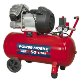 Compressor 50ltr V-Twin Direct Drive 3hp